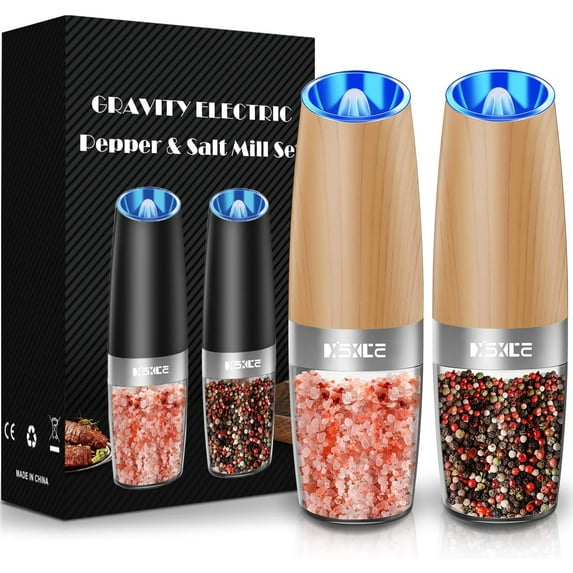 Visualz Electric Pepper Grinder, Salt or Pepper Mills & Adjustable ...