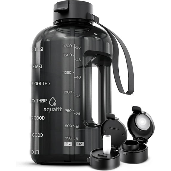 Visualz Half Gallon Water with Time Marker - Straw & Chug Lid - BPA ...