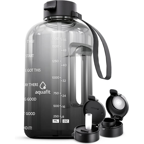 Visualz Half Gallon Water with Time Marker - Straw & Chug Lid - BPA ...