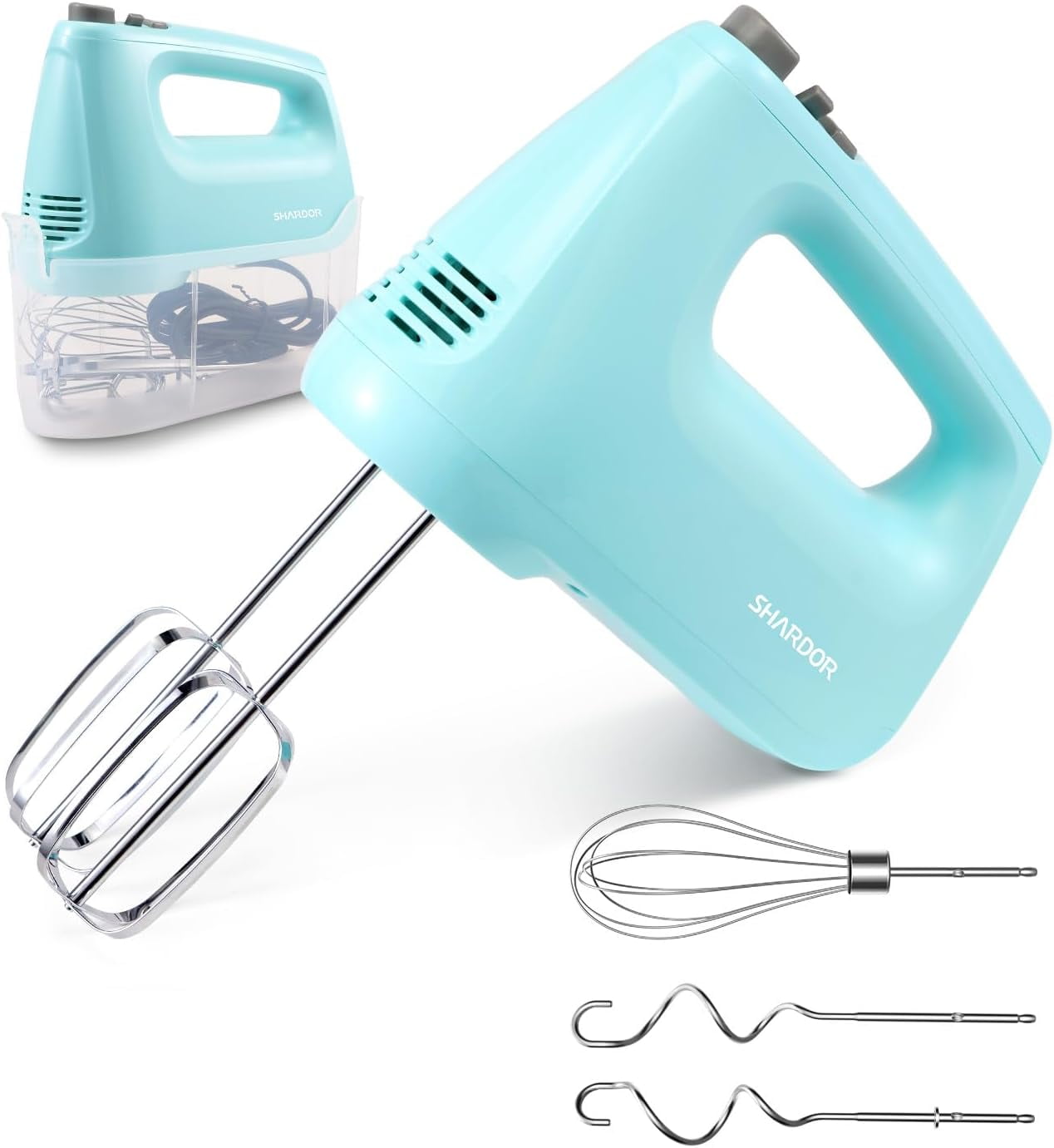 Visualz Hand Mixer Electric, 6 Speed & Turbo Mixer Electric Handheld ...