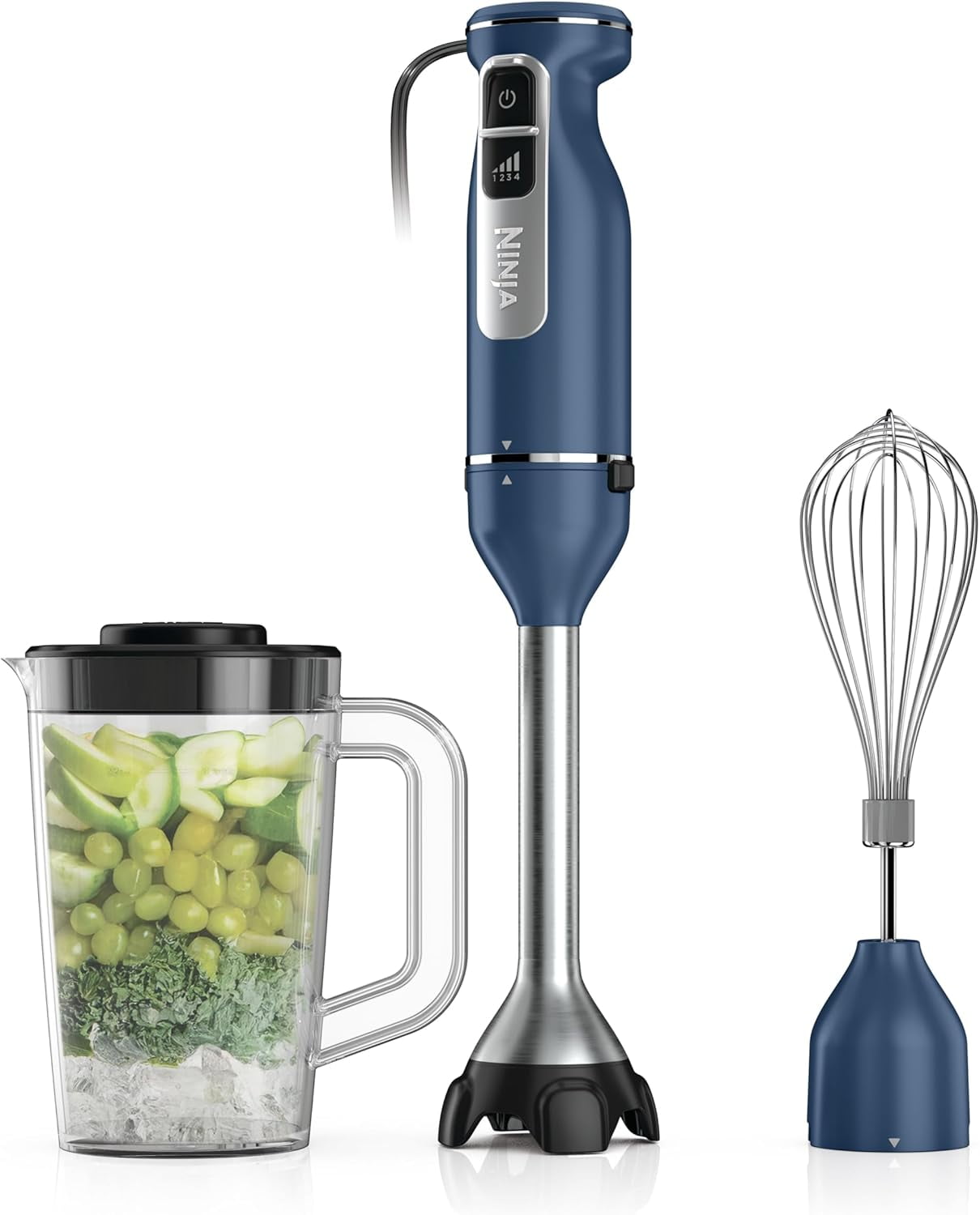 Visualz Immersion Blender and Whisk, Hand Stick Blender, 4 Speeds, with ...