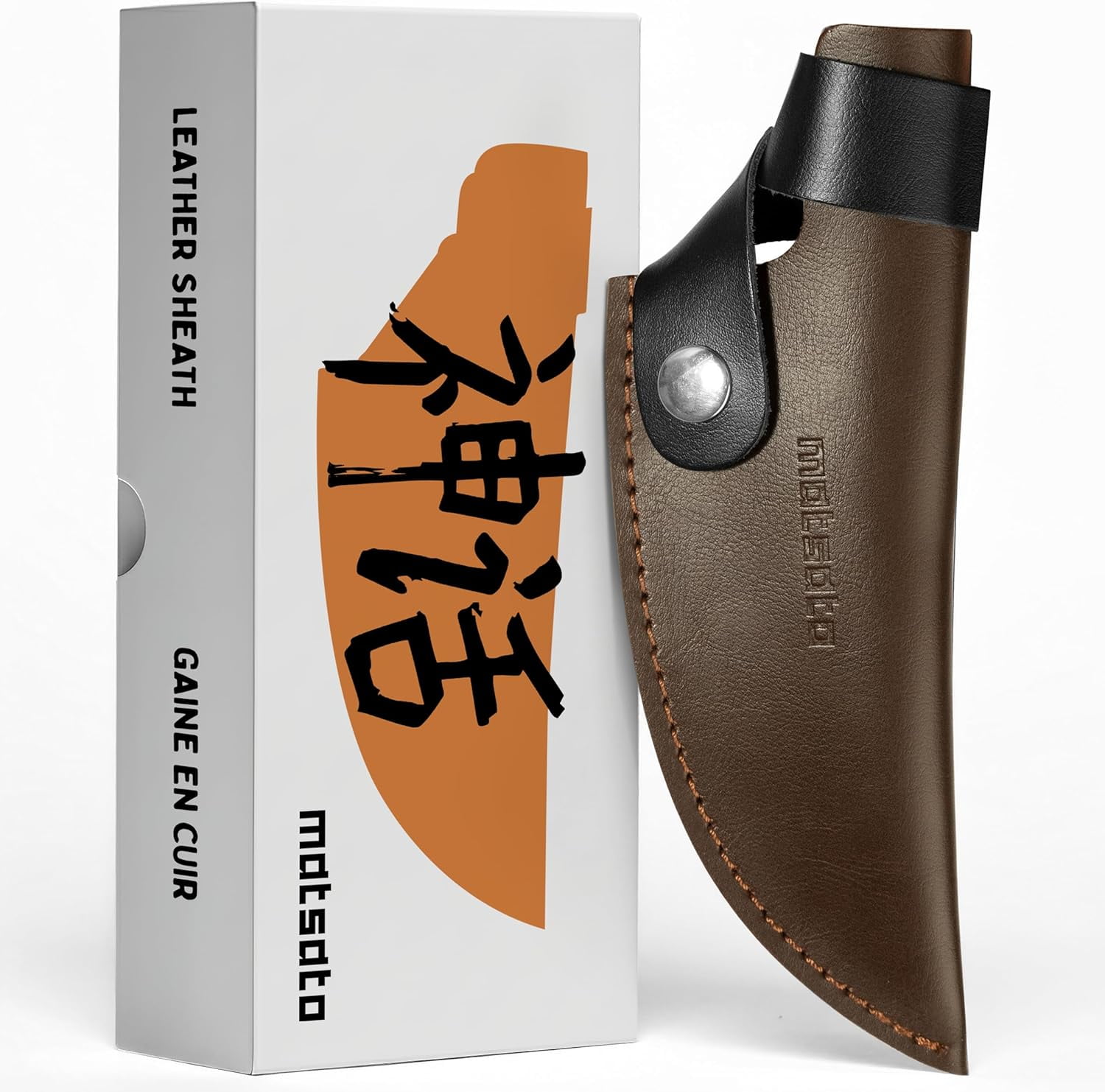 Visualz Kitchen Knife Leather Sheath, Japanese Steel Chef's Knife ...
