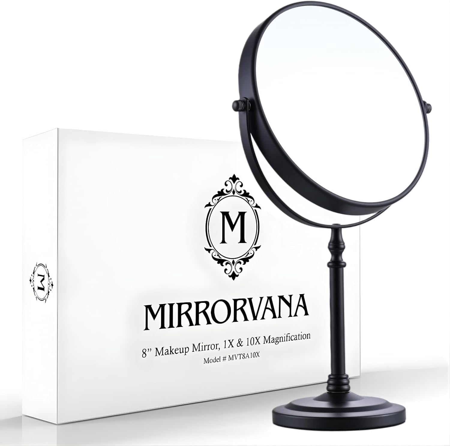 Visualz Large Double Sided 10X and 1X Magnifying Makeup Mirror with ...