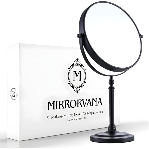 Visualz Large Double Sided 10X and 1X Magnifying Makeup Mirror with ...