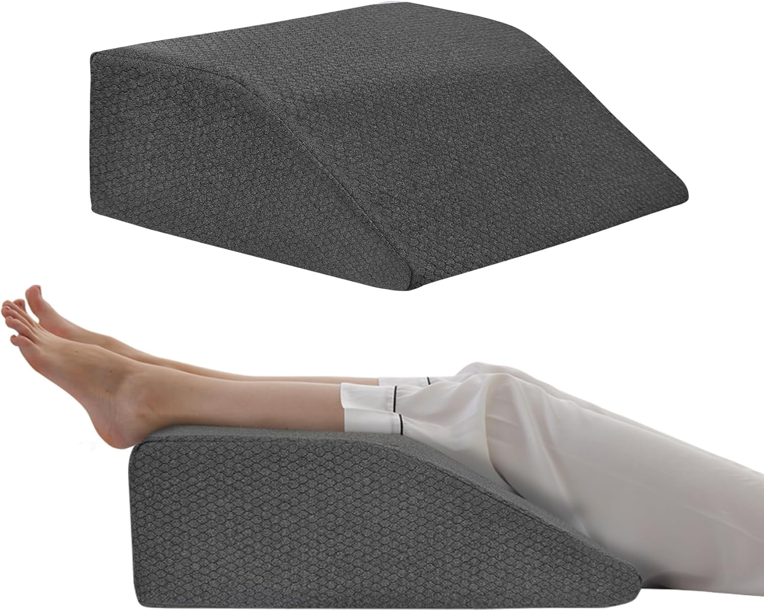 Visualz Leg Elevation Pillows, Leg Pillows for Sleeping, Cooling Gel ...