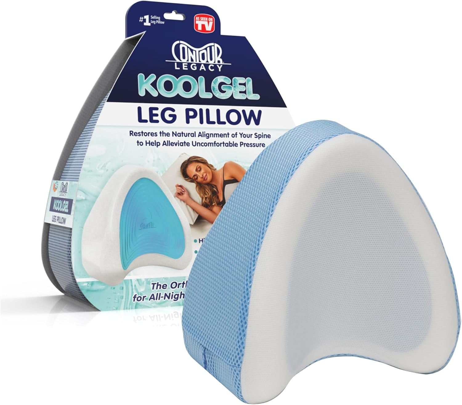 Visualz Legacy Cool Leg & Knee Foam Support Pillow for Side Sleepers ...