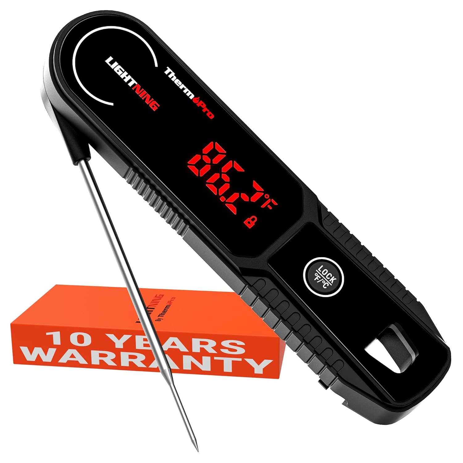 Visualz Lightning 1-Second Instant Read Meat Thermometer, Kitchen Food ...