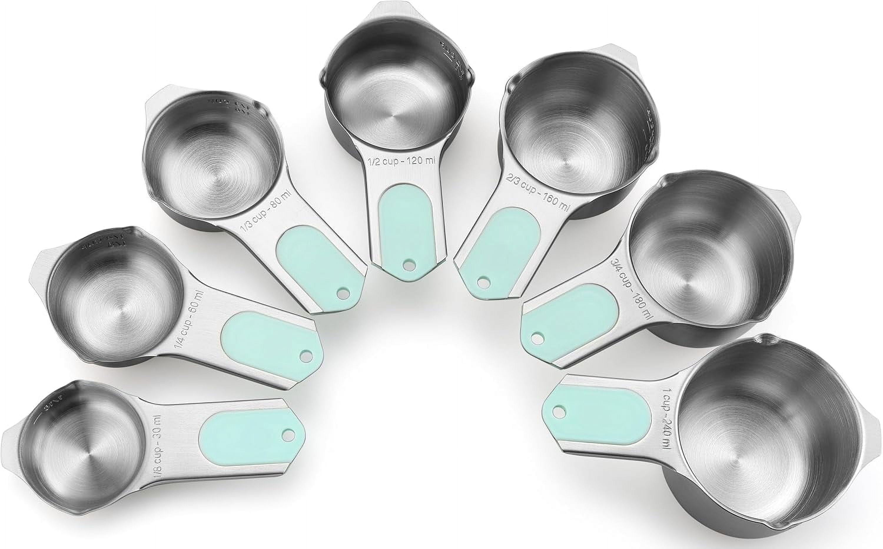 Visualz Magnetic Stainless Steel Measuring Cups, Patented, Kitchen ...
