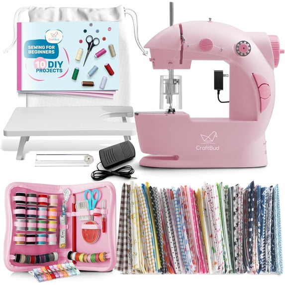 Visualz Mini Sewing Machine for Beginners, Dual Speed Small Portable ...