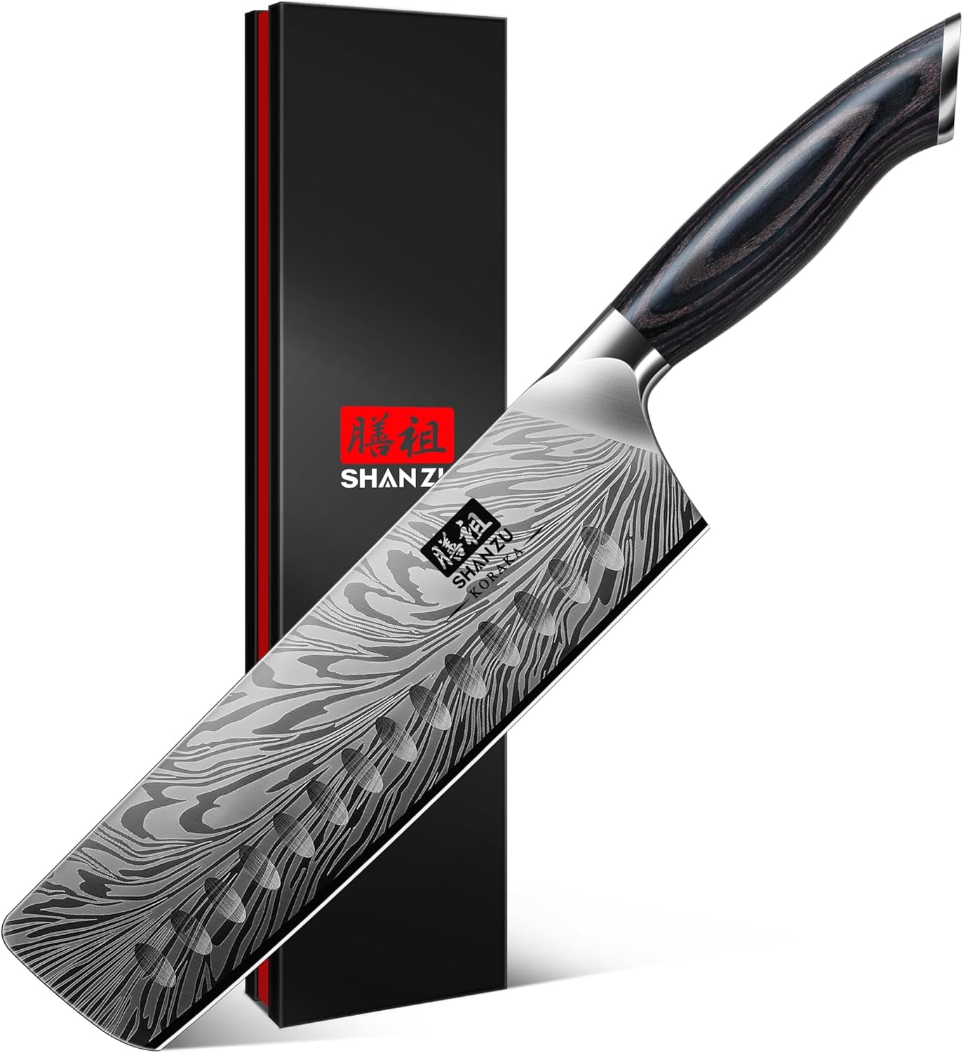Visualz Nakiri Knife in Powder Steel, Ultra Sharp 7 Inch Vegetable ...