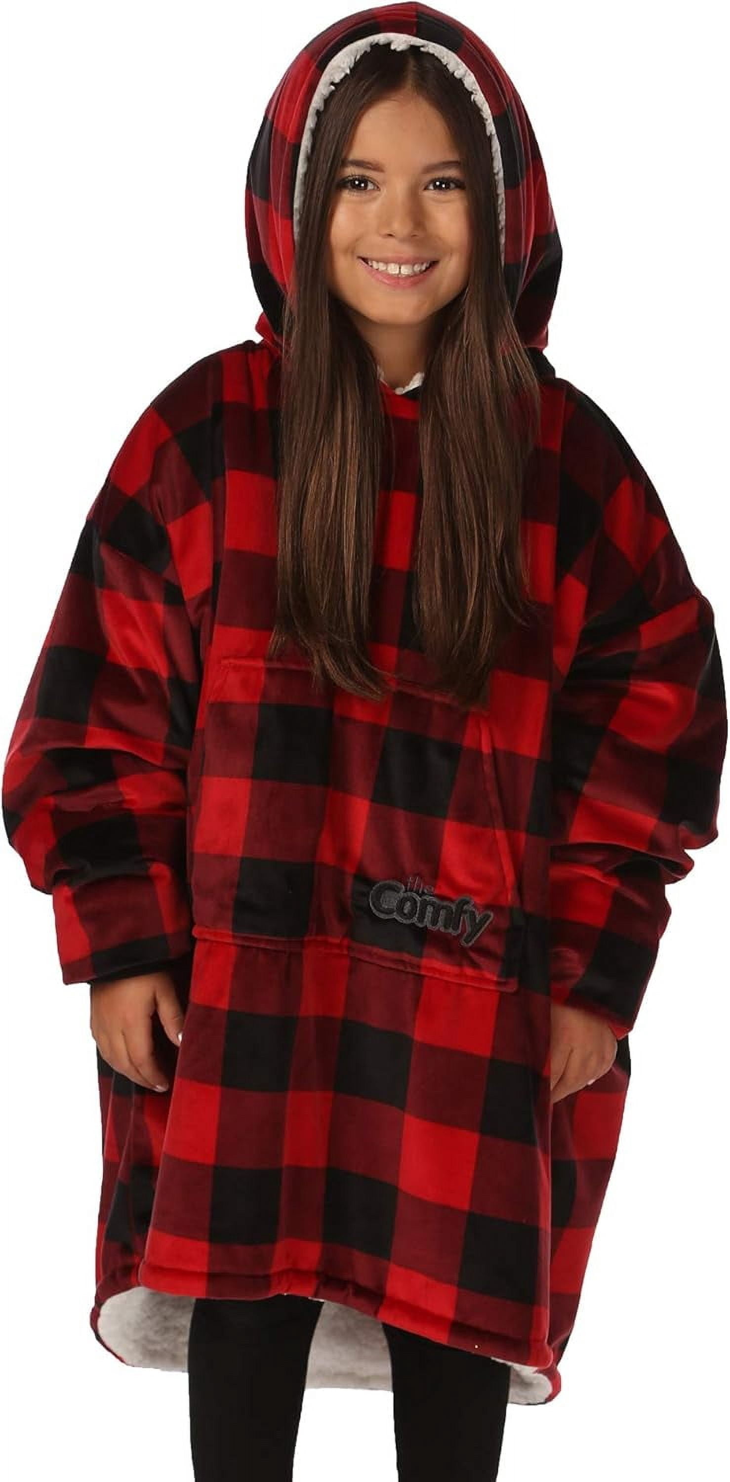 Visualz Original Jr for Kids | Oversized Sherpa Fleece Wearable Blanket ...