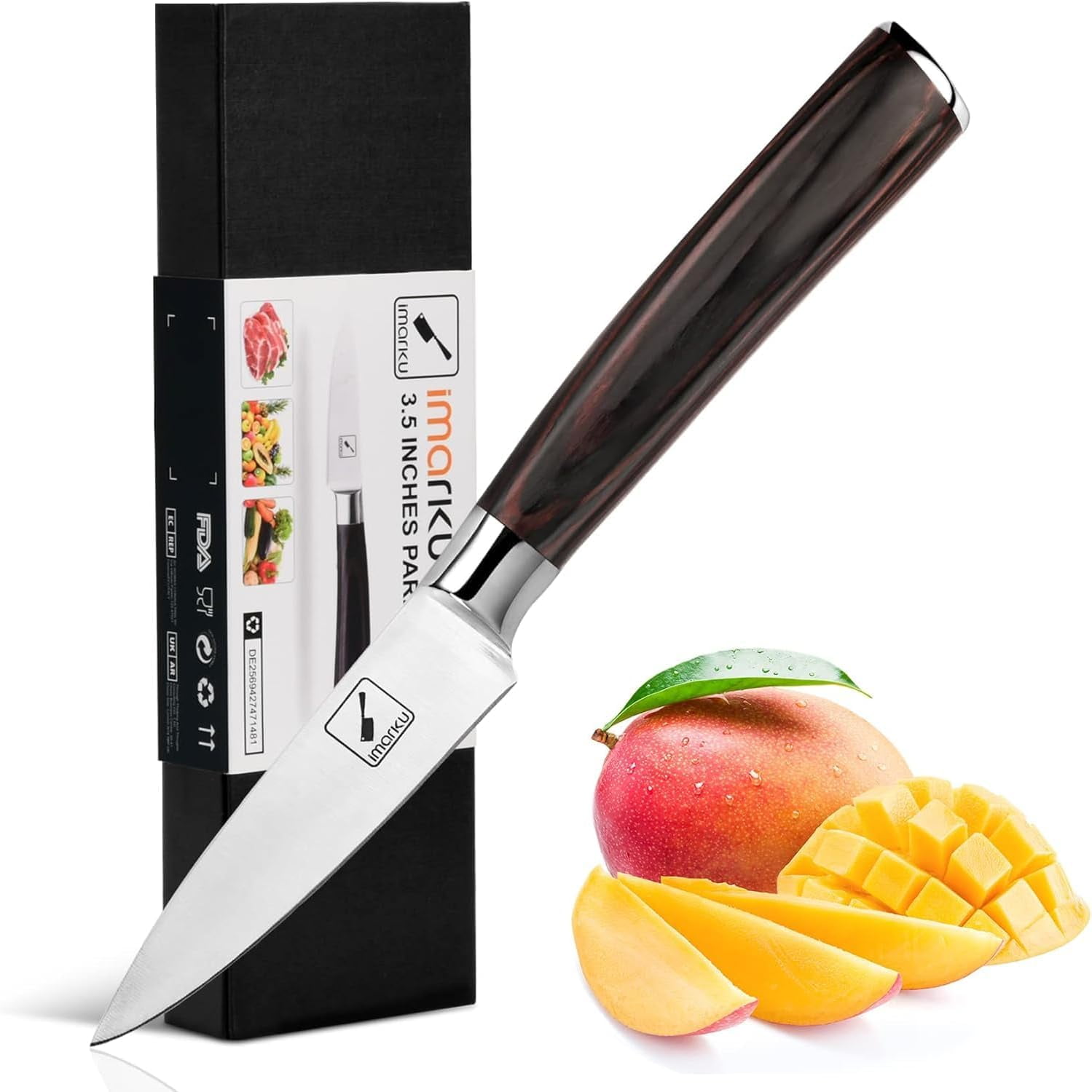 Visualz Paring Knife - Paring Knives, 3.5 Inch Small Kitchen Knifes ...