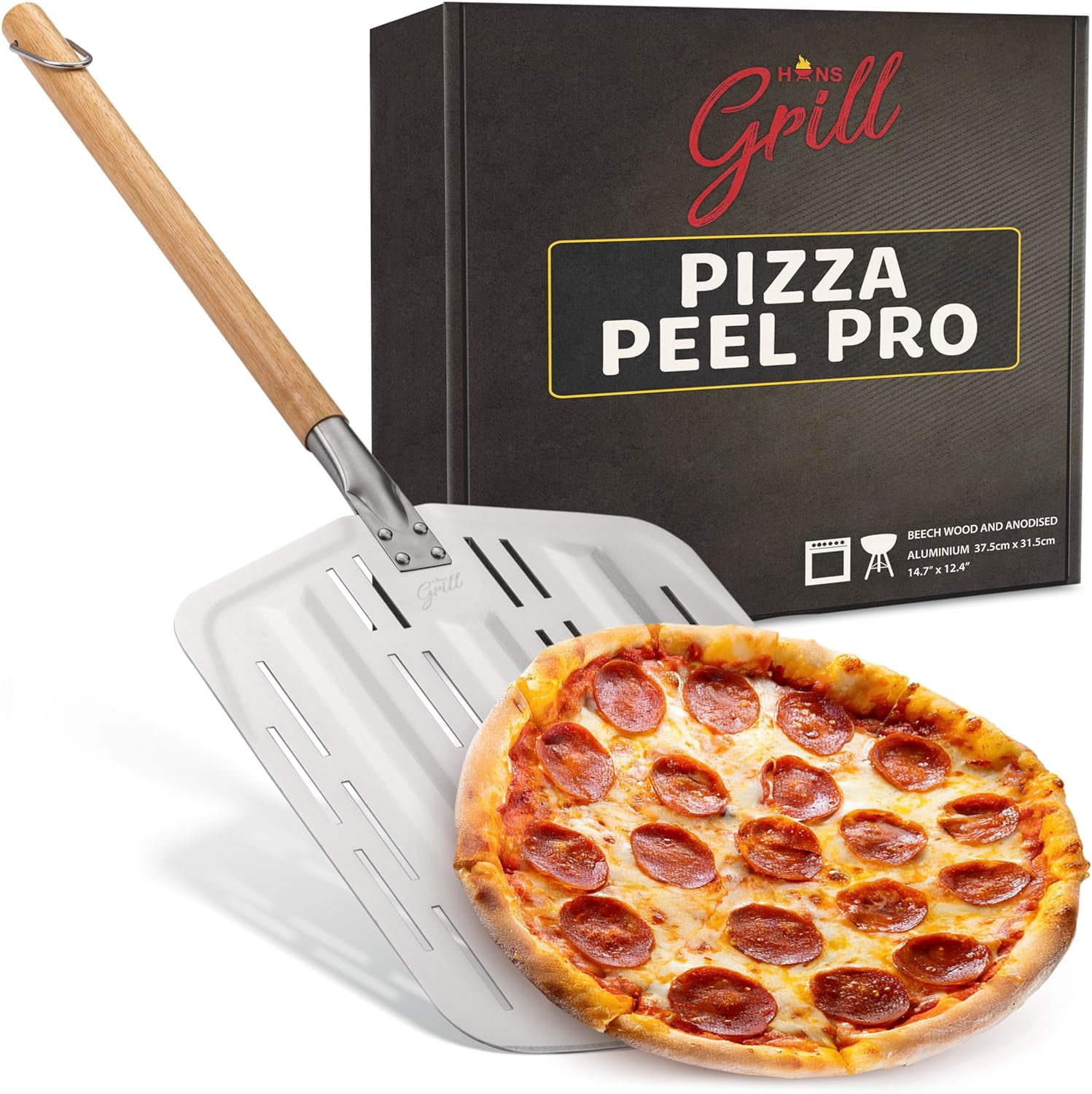 Visualz Pizza Peel PRO | Made for XL Pizza 12 inch + | Professional ...