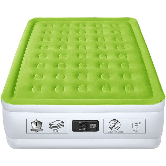 Visualz Queen Size Air Mattress with Built in Pump Raised Inflatable ...