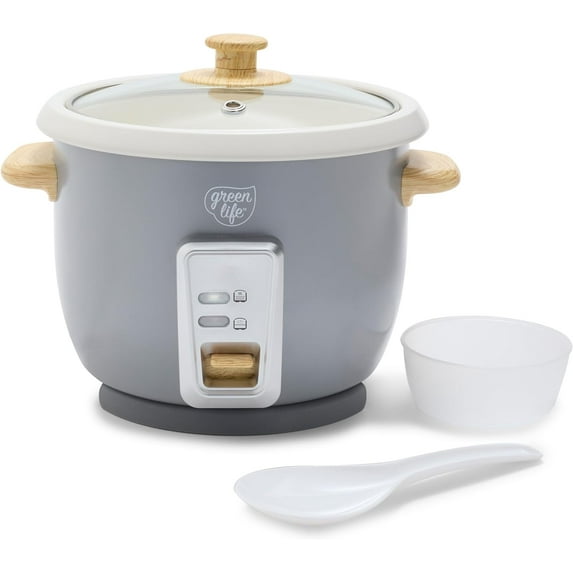 Visualz Rice Cooker with Removable PFAS-Free Nonstick Pot, 3-Cups ...