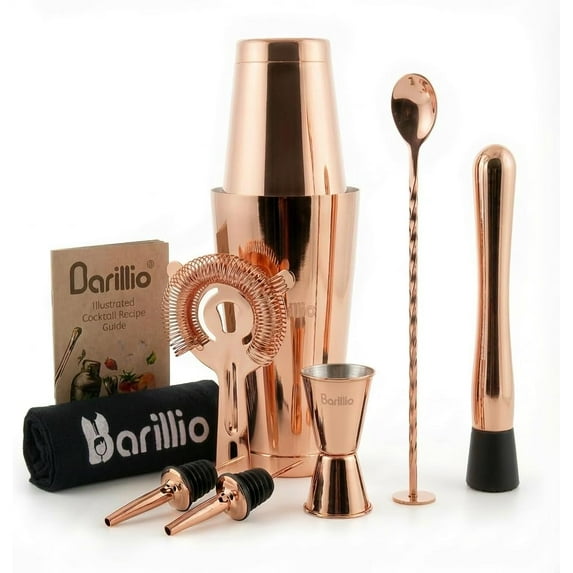 Visualz Rose Gold Boston Shaker Set - Stainless-Steel, Weighted Martini ...