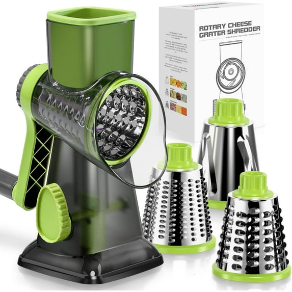 Visualz Rotary Cheese Grater Hand Crank Transparent - Shredder Slicer ...