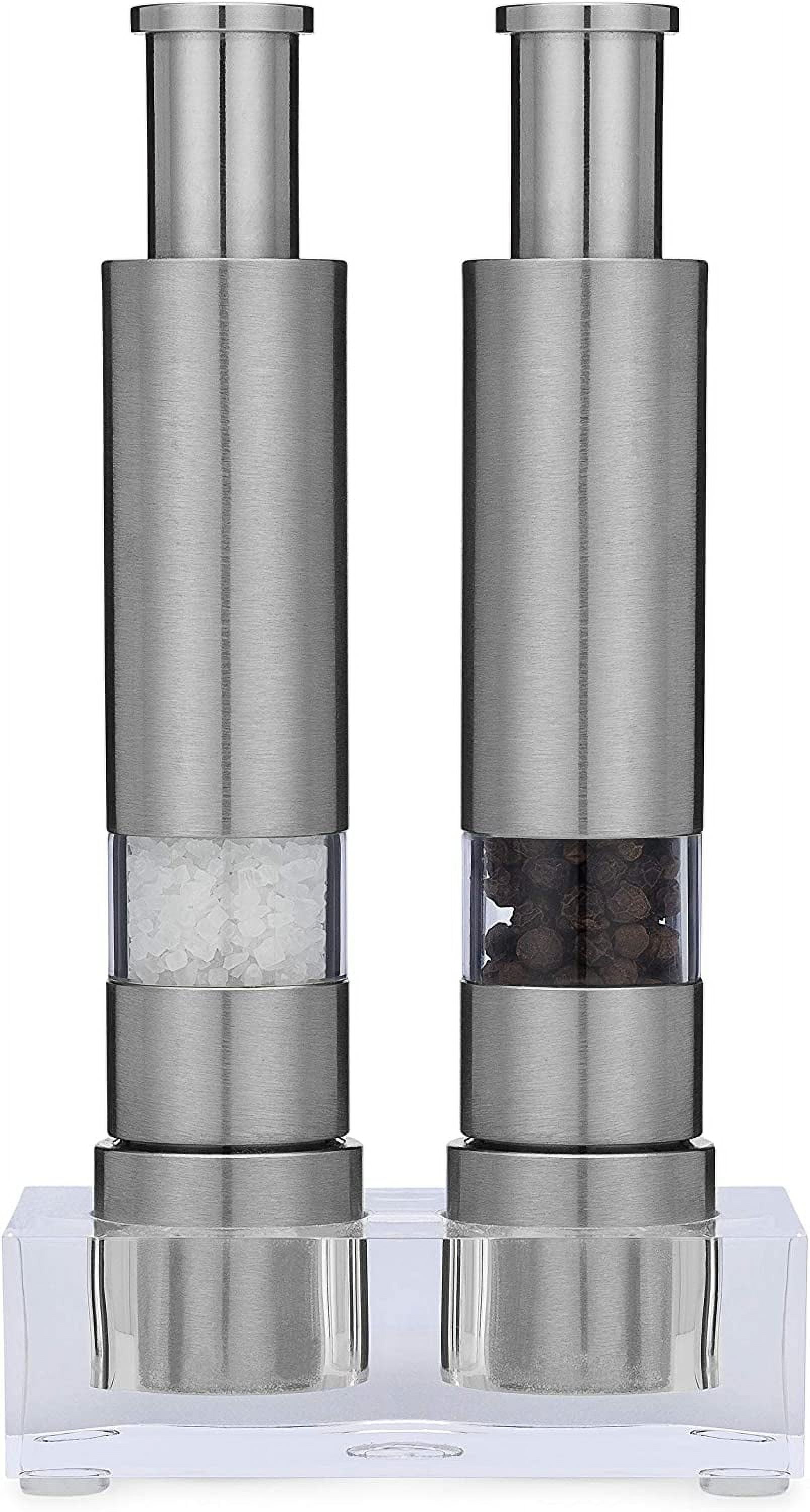 Visualz Salt and Pepper Grinder Set, Original Pump & Grind Peppermill ...