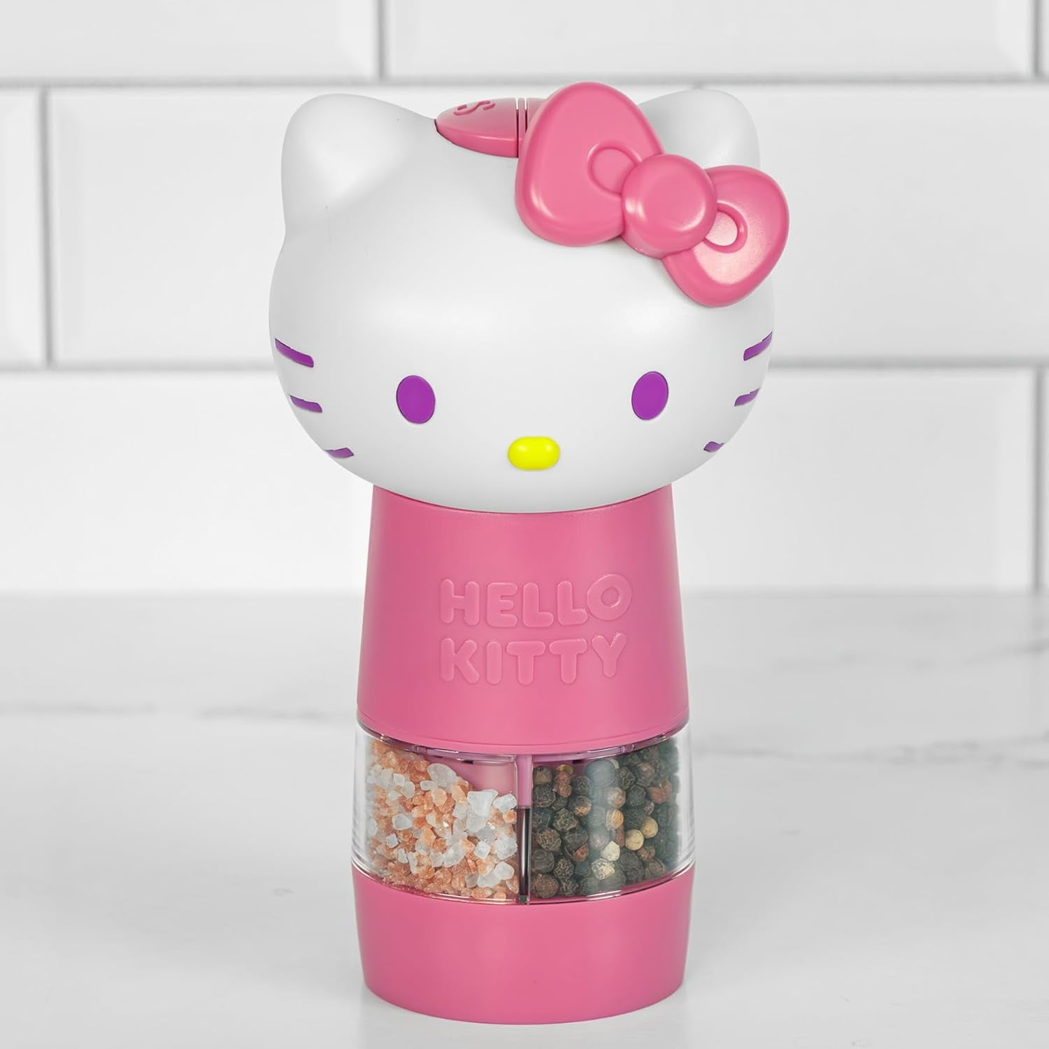 Visualz Sanrio Hello Ki Salt and Pepper Grinder – Dual Chamber Electric ...