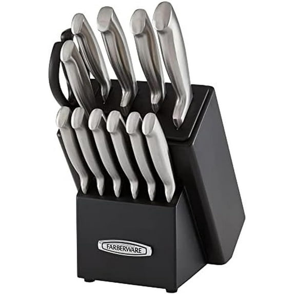 Visualz Self-Sharpening 13-Piece Knife Block Set with EdgeKeeper ...