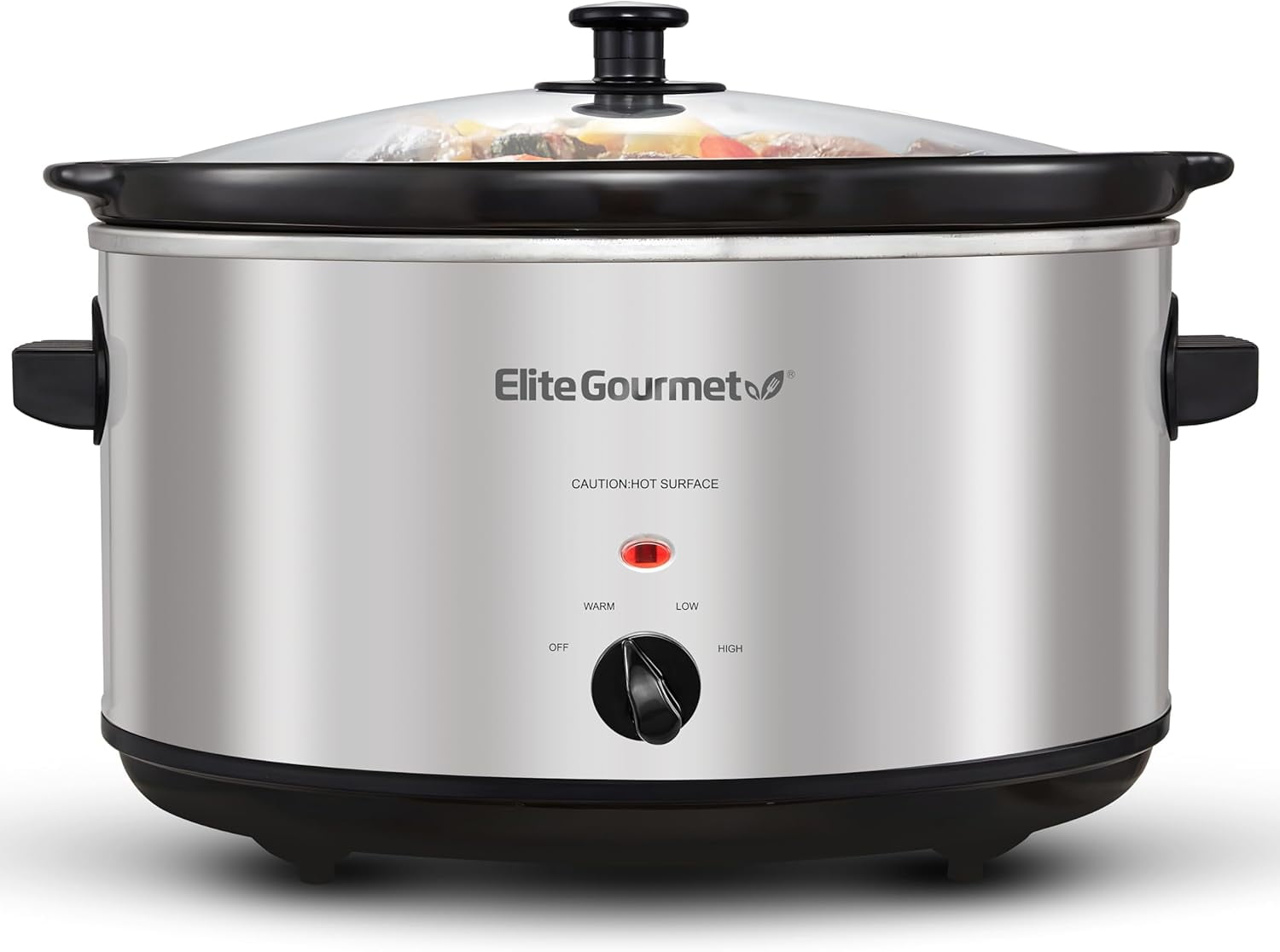 Visualz Stainless Steel Slow Cooker, Dishwasher-Safe with Tempered ...