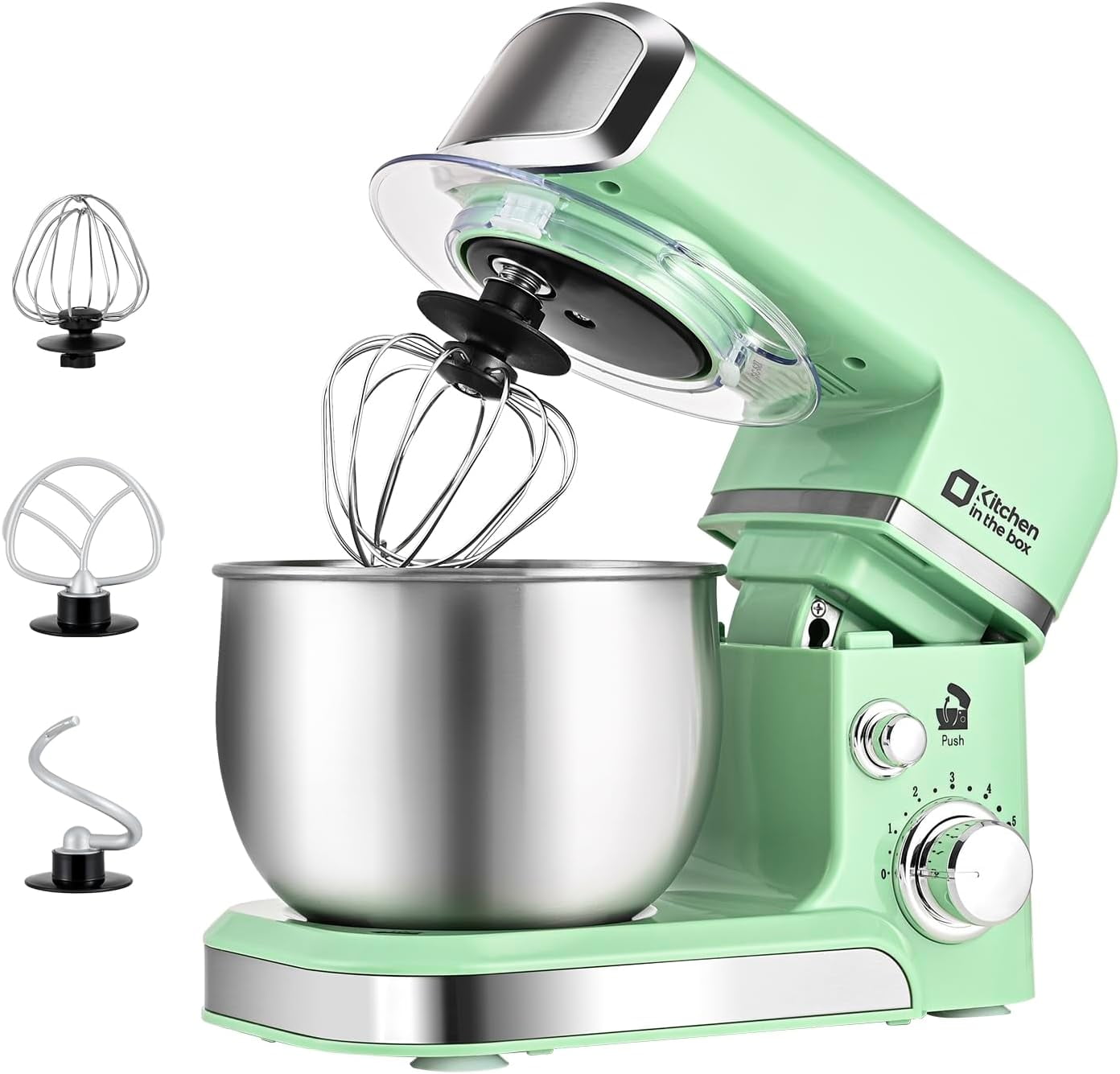 Visualz Stand Mixer,3.2Qt Mini Electric Food Mixer,6 Speeds Portable ...