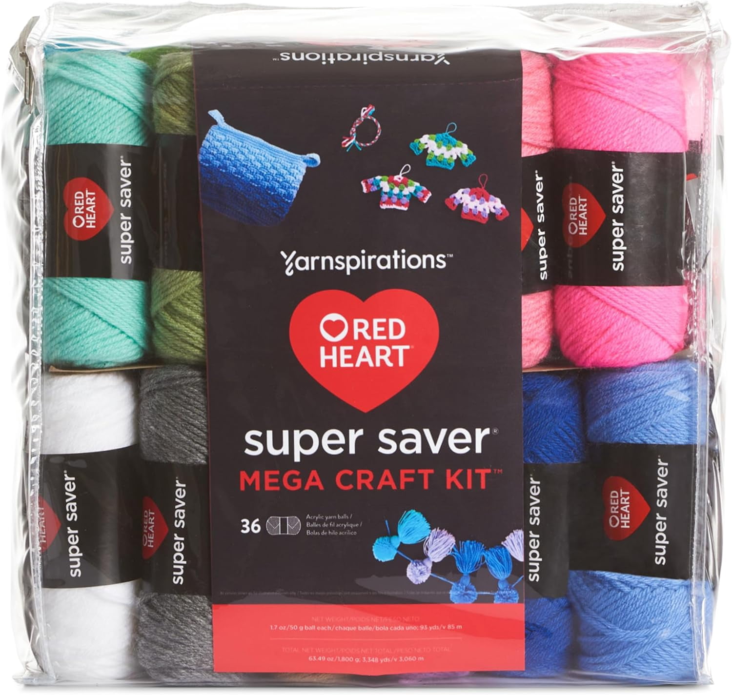 Visualz Super Saver Mega Yarn Craft Kit for Crochet & Knitting ...
