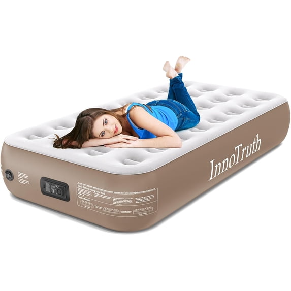 Visualz Twin Camping Air Mattress with Built-in Pump, 13" Raised ...