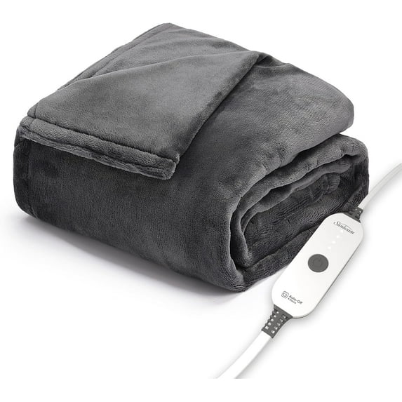 Visualz Ultimate Cozy Royal Posh Velvet Hand & Foot Pocket Heated Throw ...