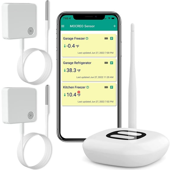 Visualz WiFi Thermometer Freezer Alarm, Email Alert, App Notification ...