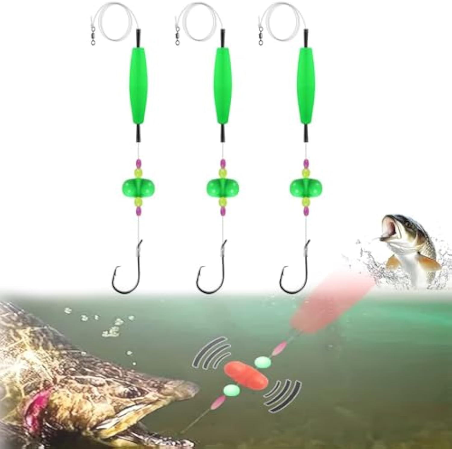 Visulong Catfish Fishing Set, Circle Hooks6/0 8/0, Swivels & Fishing ...