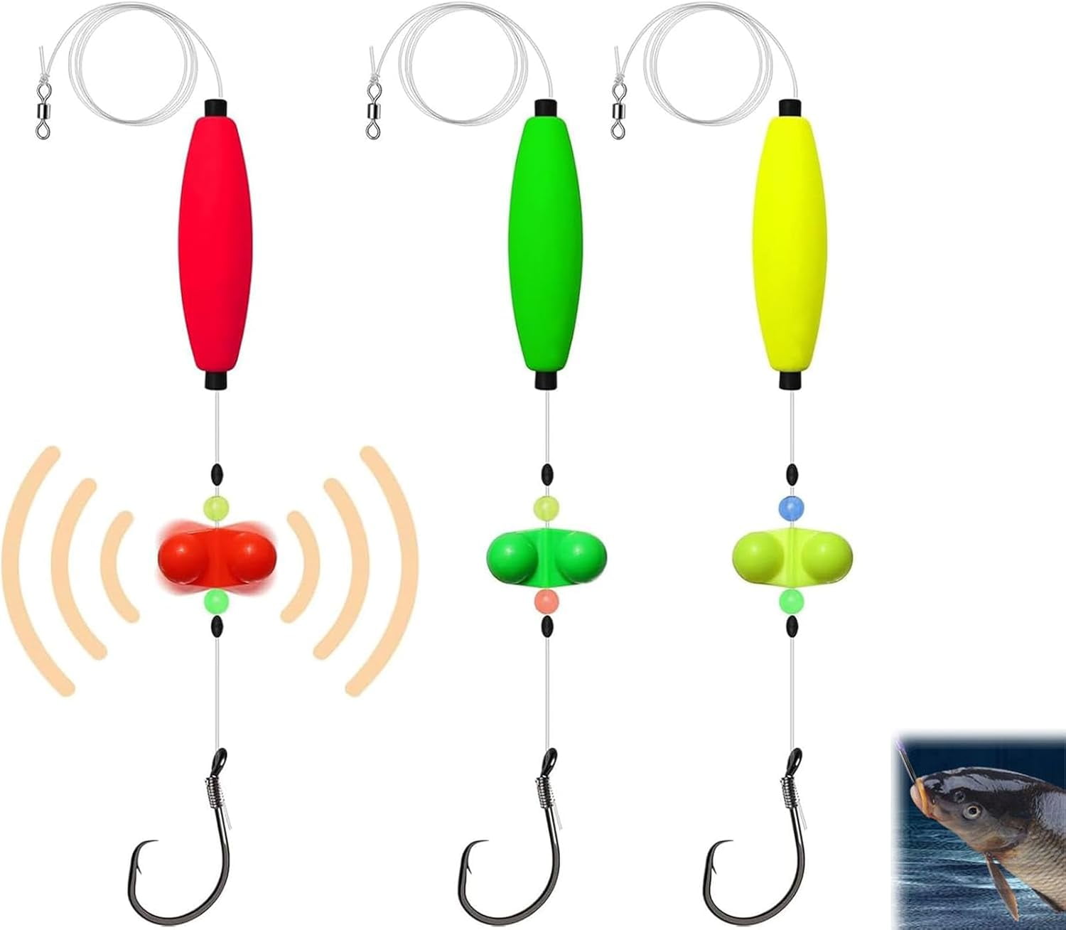 Visulong Catfish Fishing Set, Takedown Rigs Catfish Float Rigs Consists ...