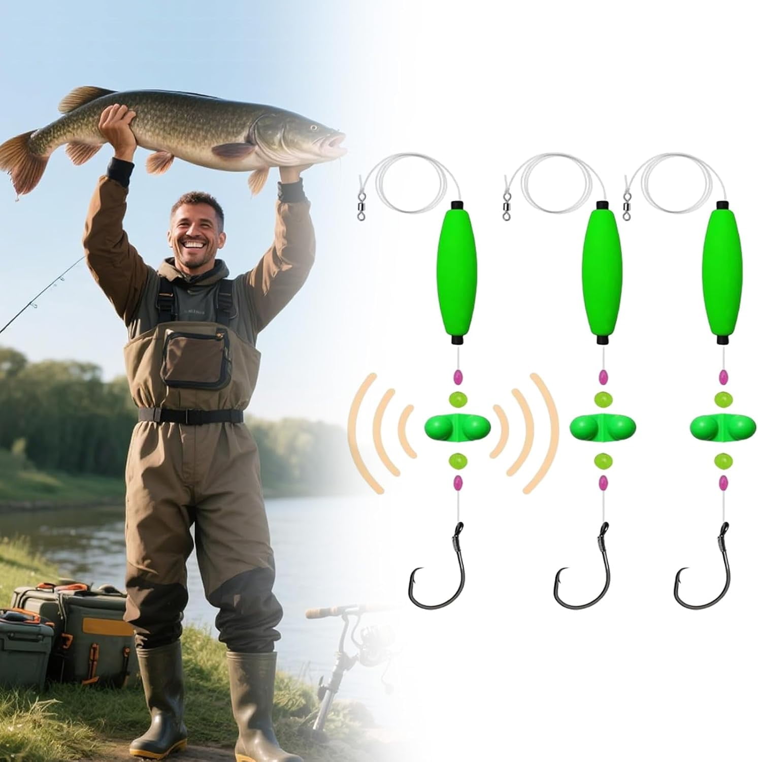 Visulong Catfish Fishing Set, Visulong Fishing Hook Set Catfish ...