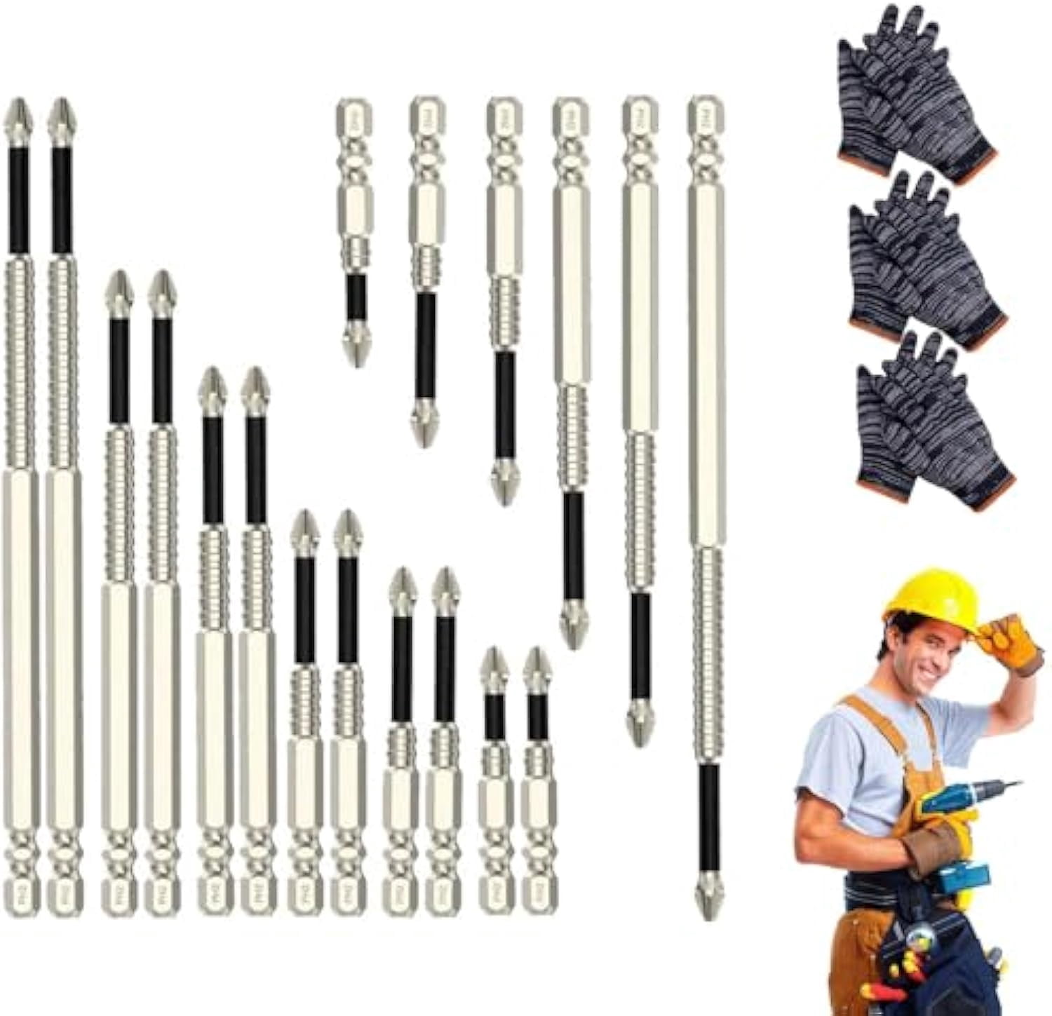 Visulong Drill Bits, Visulong High-Magnetic Screwdriver Drill Bit Set ...