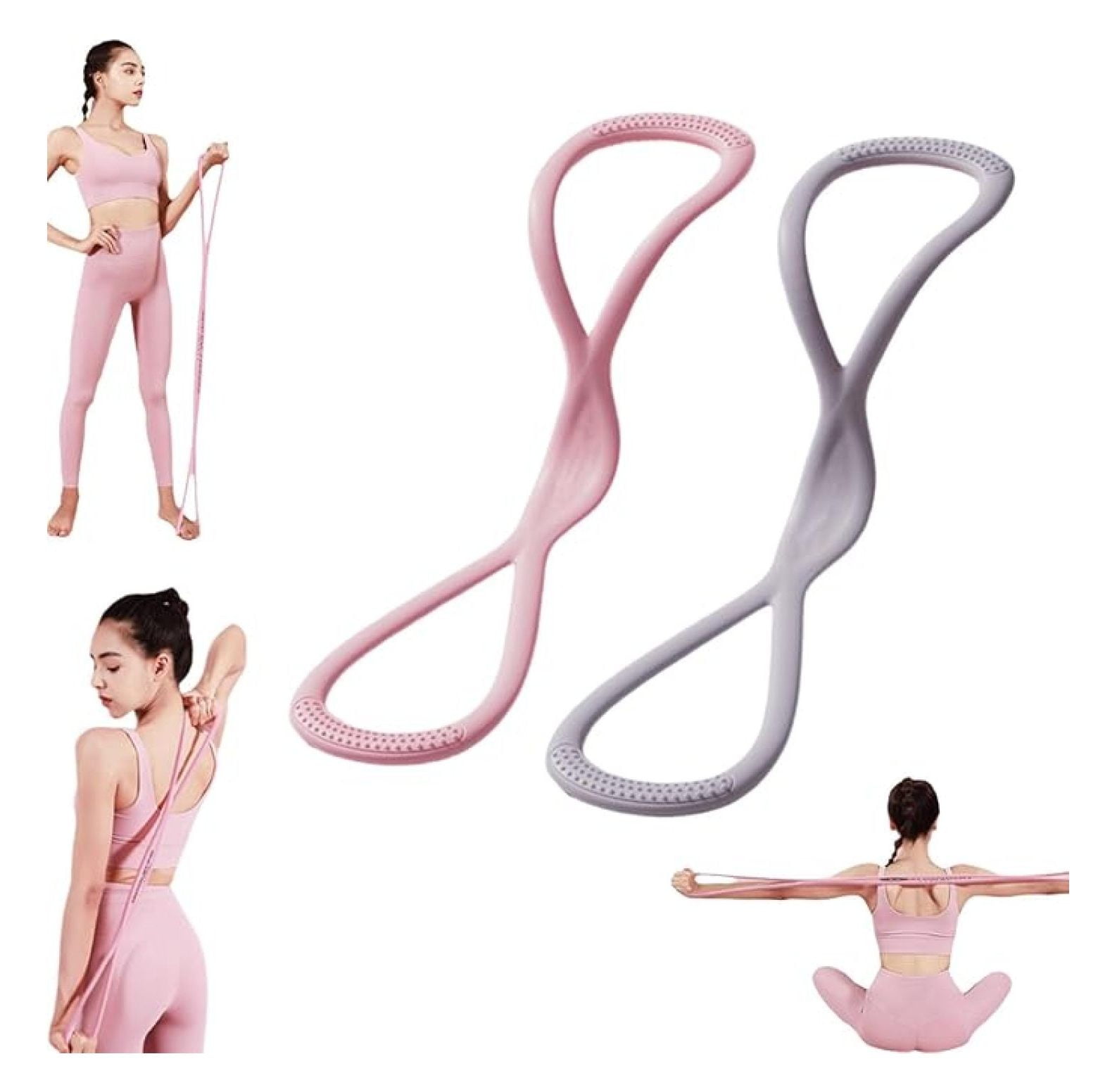 Visulong Resistance Bands, Figure 8 Exercise Bands for Women Men, 8 ...