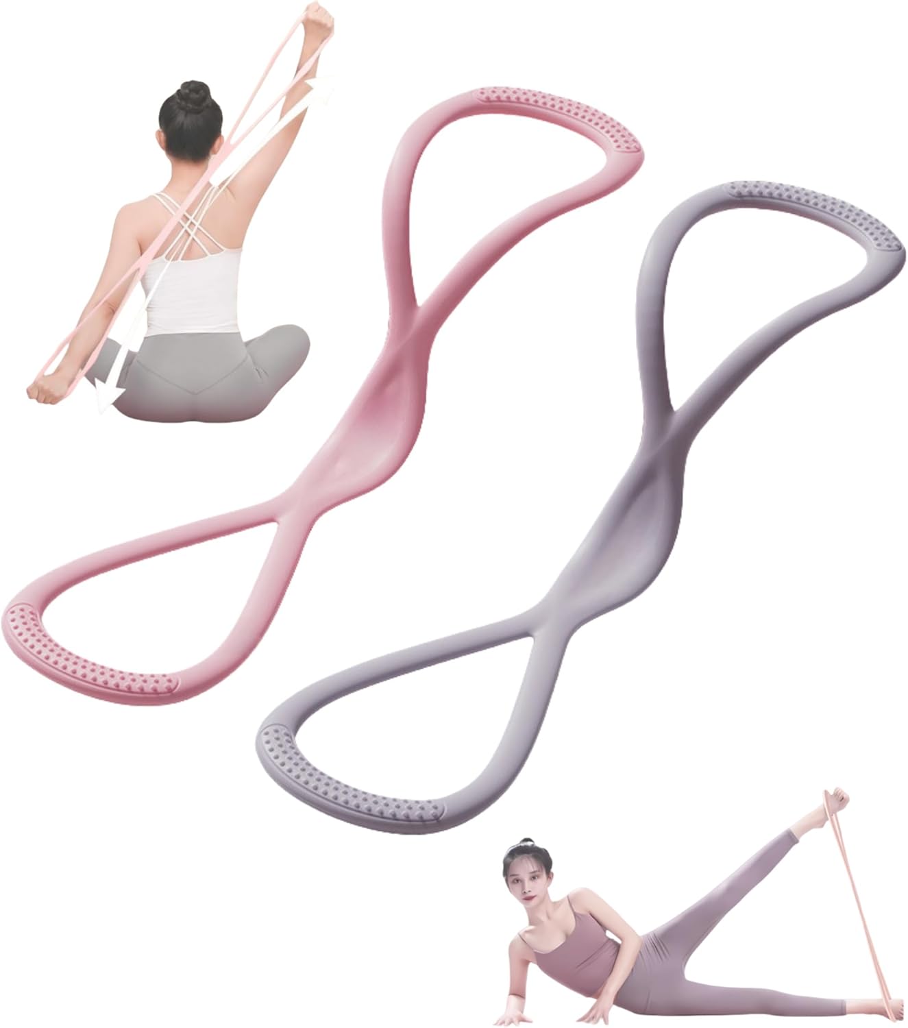 Visulong Resistance Bands, Figure 8 Exercise Bands for Women Men ...