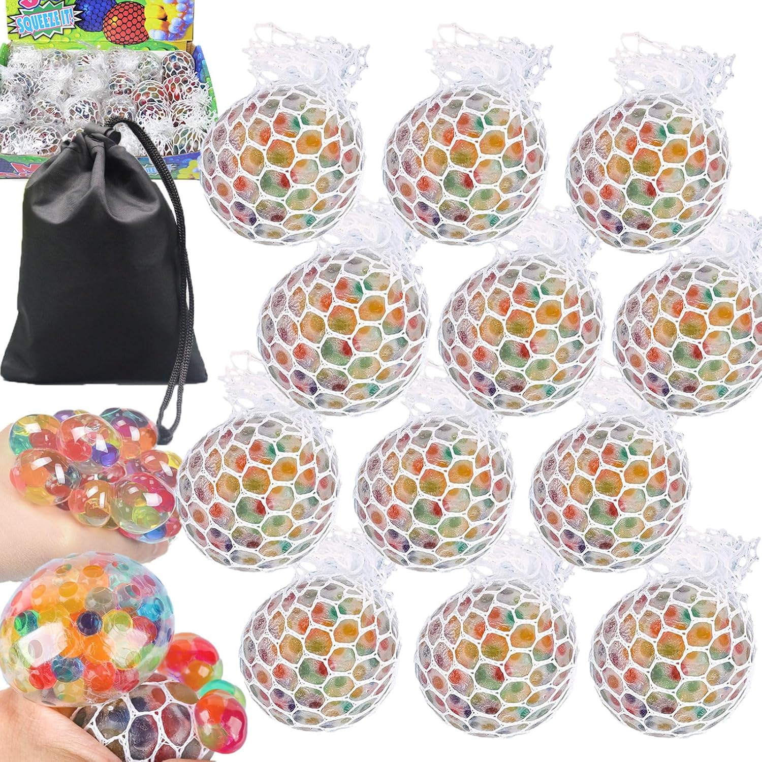 Visulong Stress Ball, Psychedelic Rainbow Stress Reliever Ball, Rainbow ...