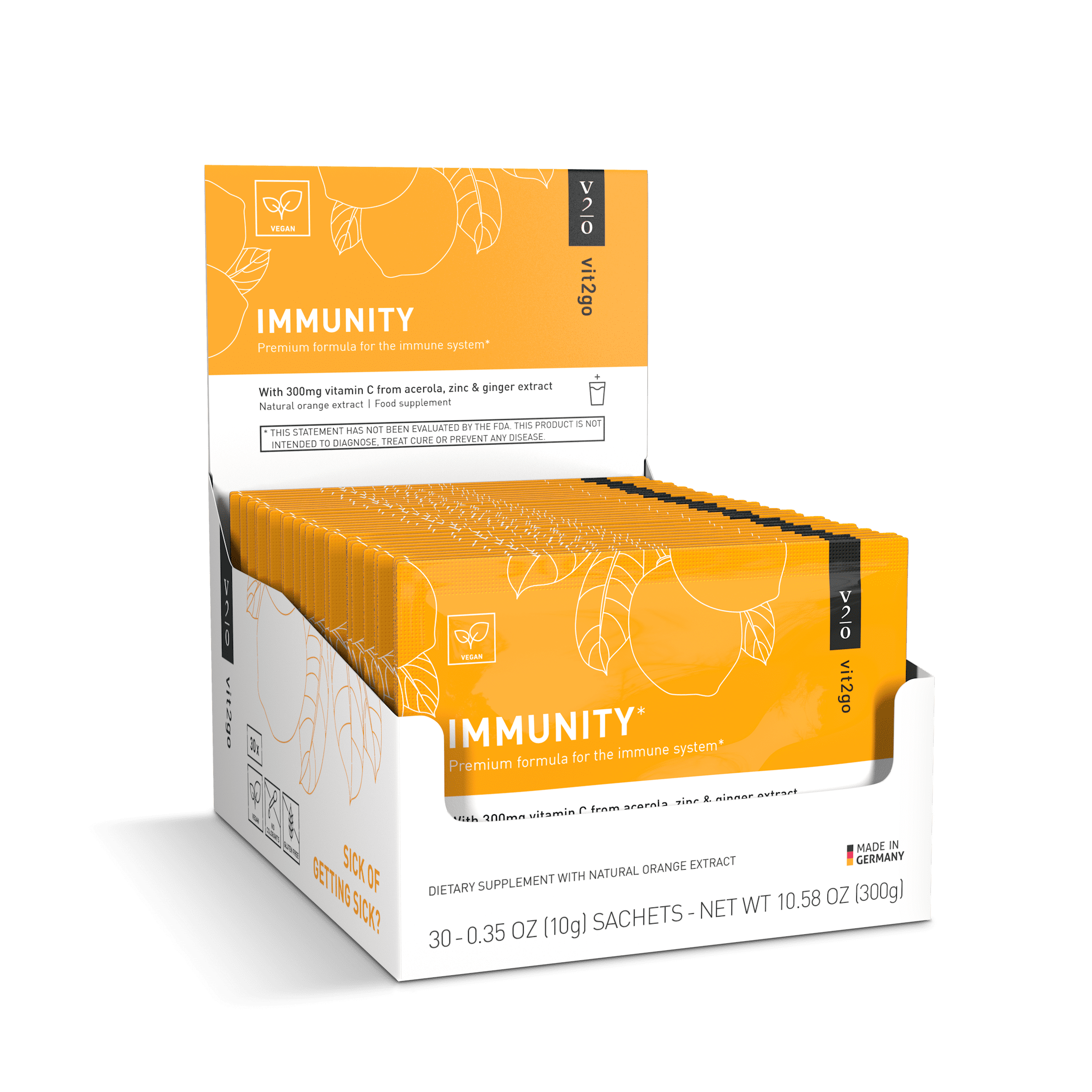 Vit2go IMMUNITY Immune system booster powder drink 30-pack (30 x 10g ...