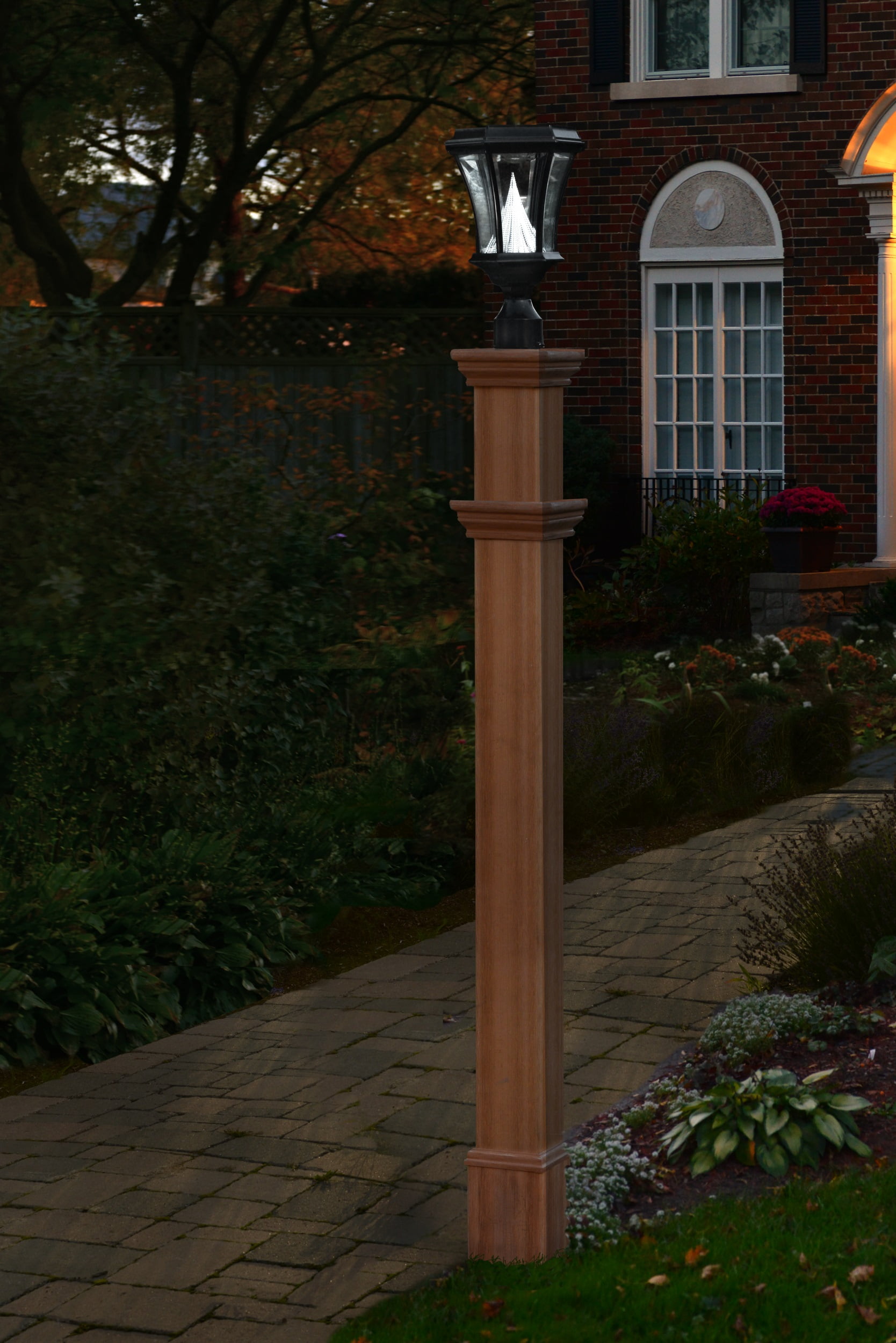 Vita 6 inch L x 6 inch W x 74 inch H Charleston Embossed Vinyl Post for ...