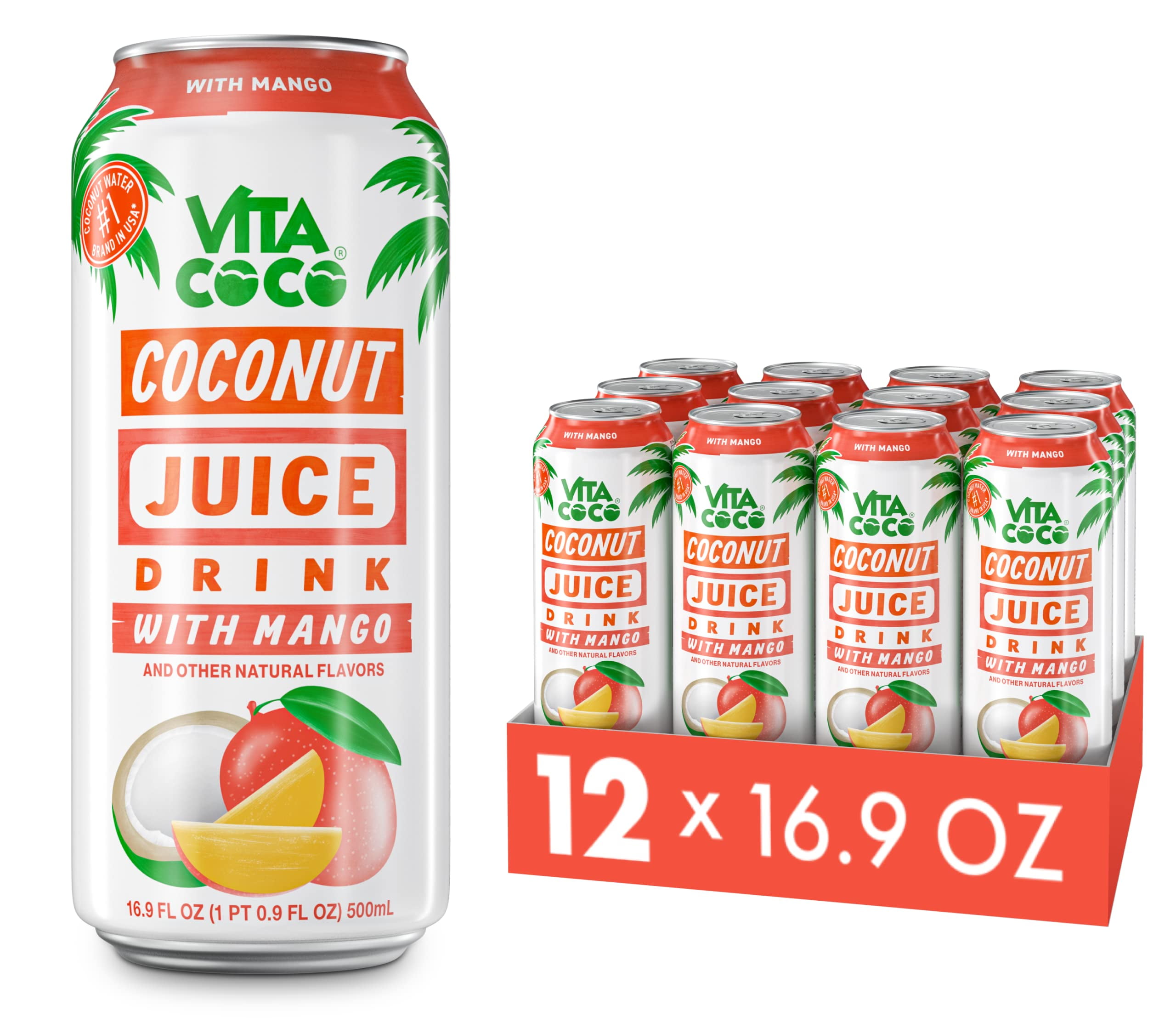 Vita Coco Coconut Juice, Mango | Bold, Tropical Taste | Natural ...