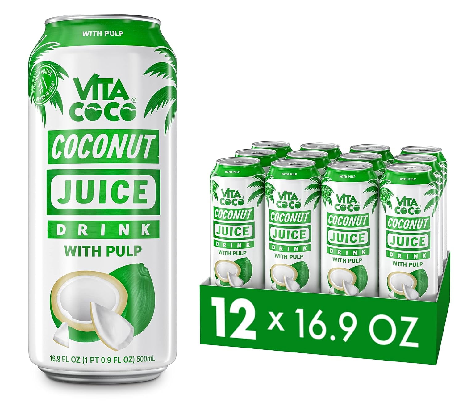 Vita Coco Coconut Juice, Original with Pulp | Big, Bold Coconut Taste ...