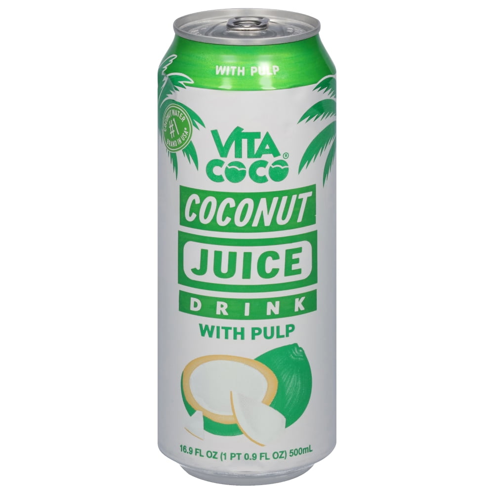 Vita Coco Coconut Juice with Pulp Drink Can, 16.9 fl oz (Package May ...