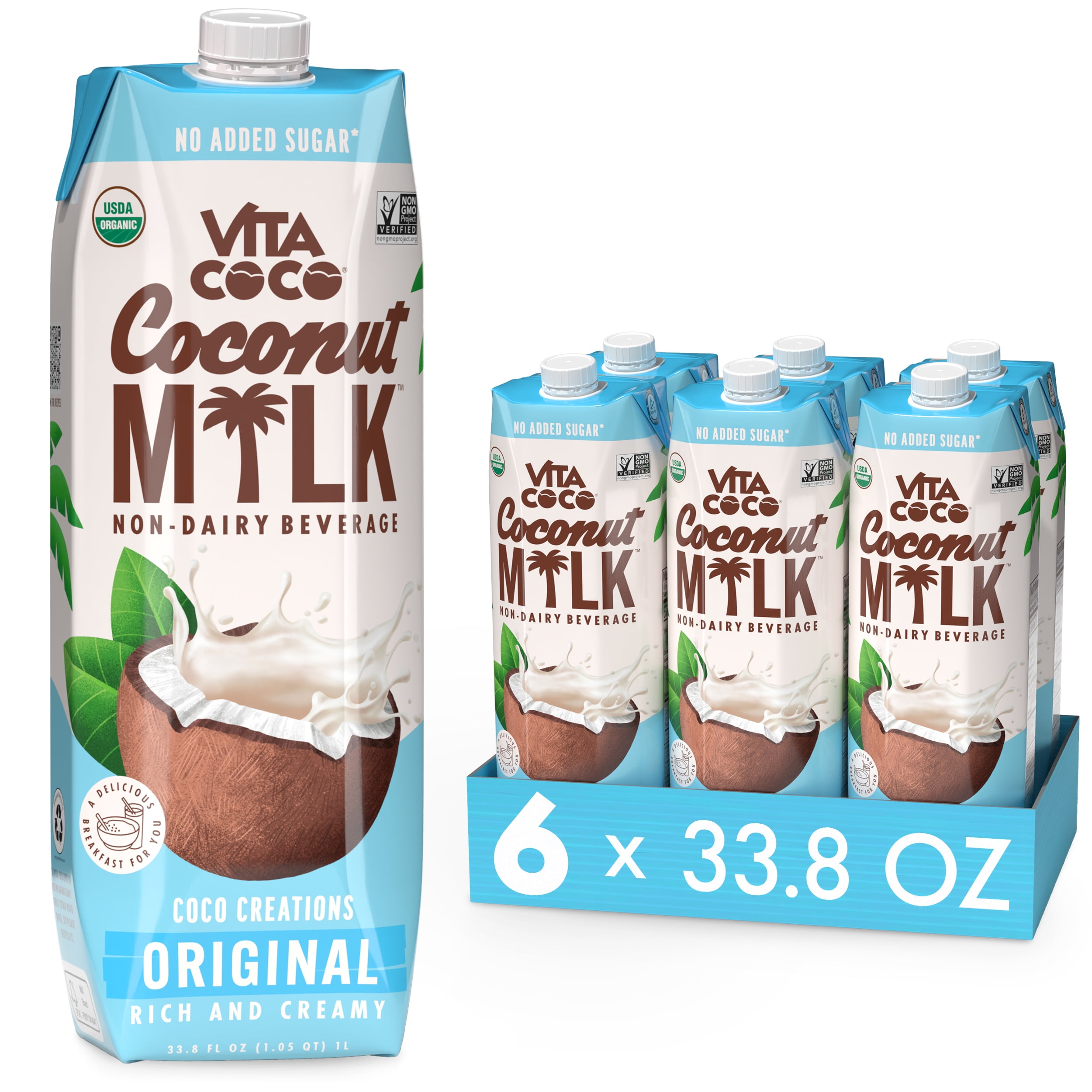 Vita Coco, Coconut Milk, 33.8oz, Original, Pack of 6 - Walmart.com