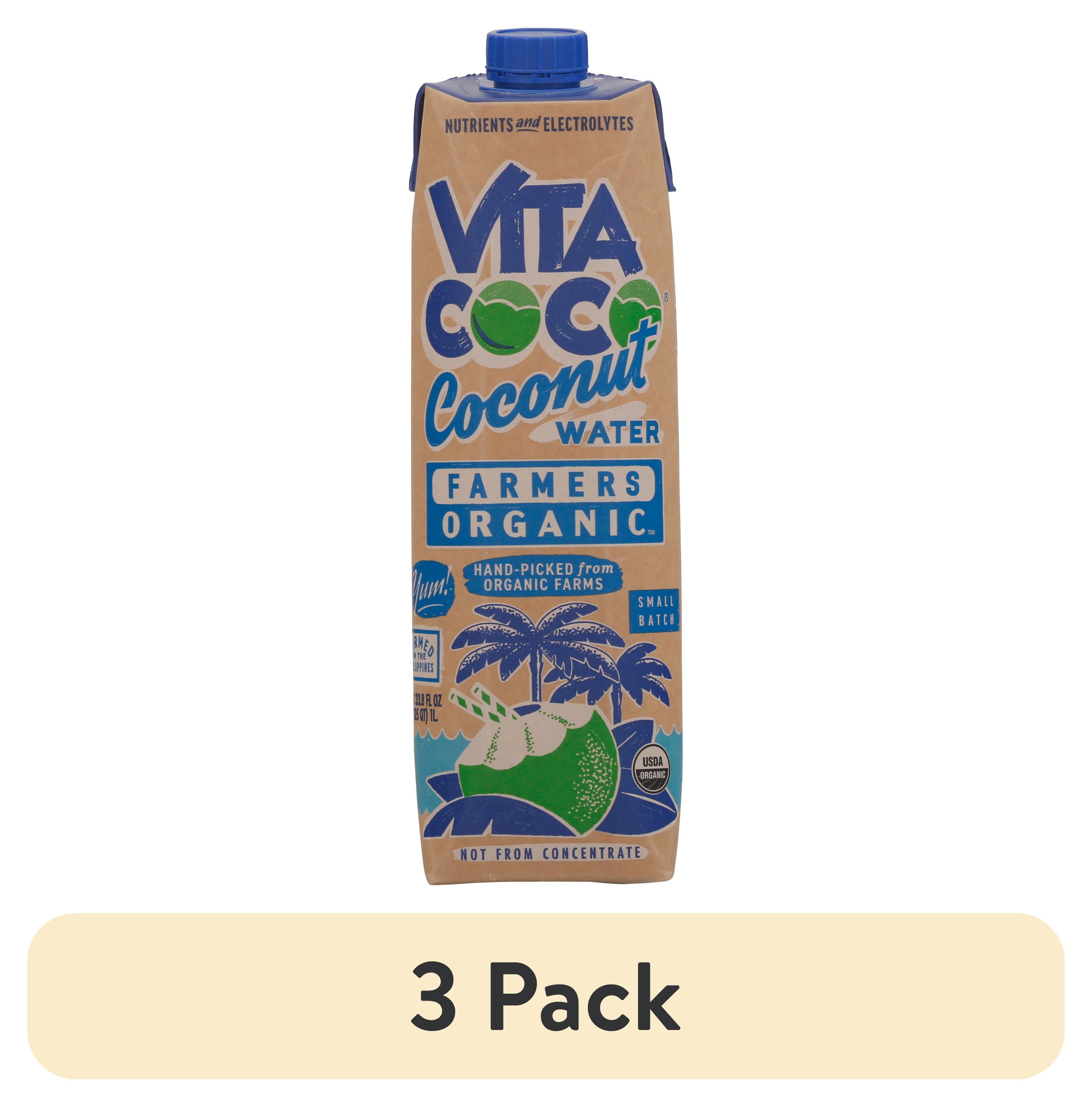 (3 pack) Vita Coco Farmers Organic Coconut Water, Nutrients ...