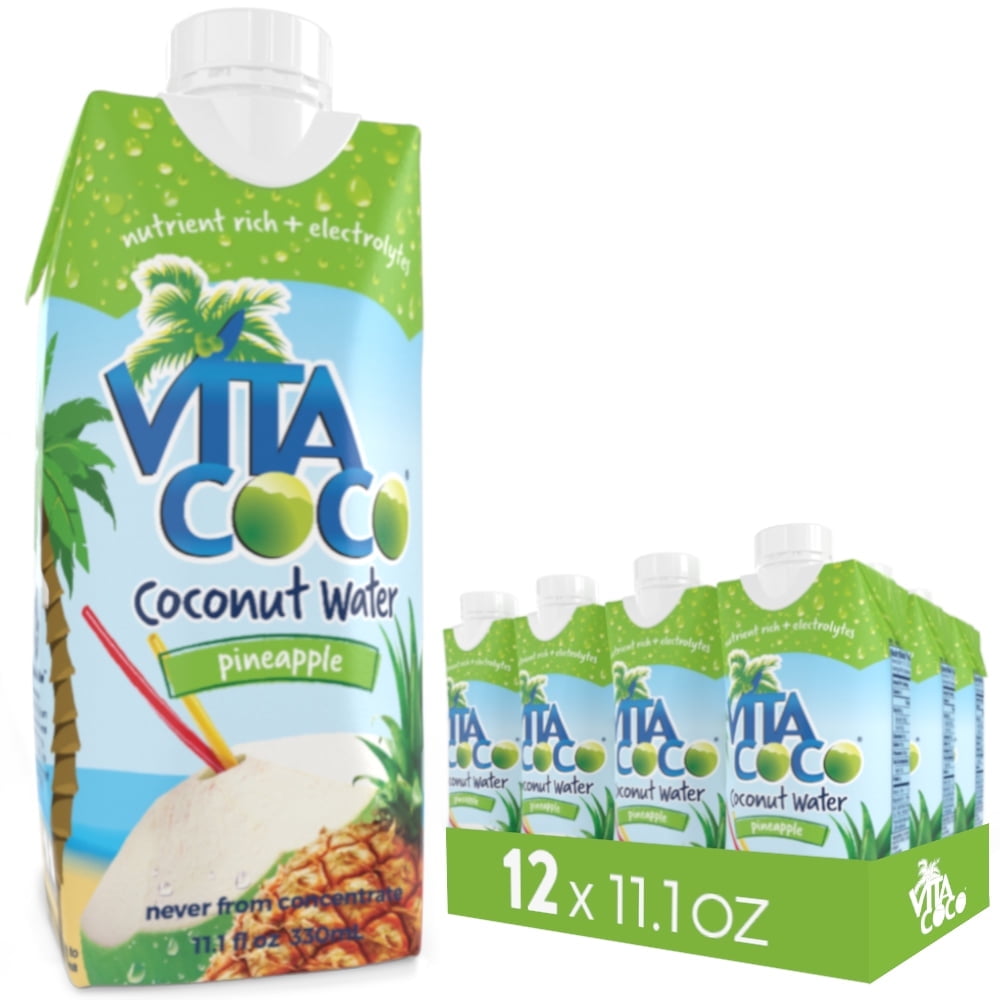 Vita Coco Coconut Water, Pineapple, 11.1 Fl Oz, 12 Count - Walmart.com