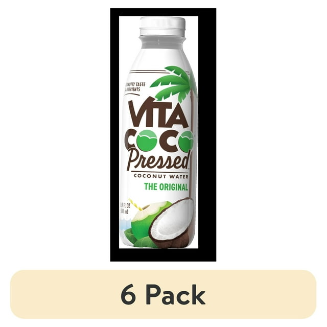 (6 pack) Vita Coco Pressed Coconut Water, Nutrient & Electrolyte Rich ...