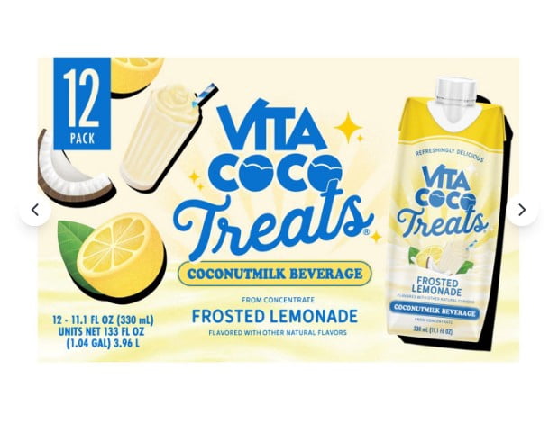 Vita Coco Treats Frosted Lemonade Coconutmilk Beverage, 12-Pack ...