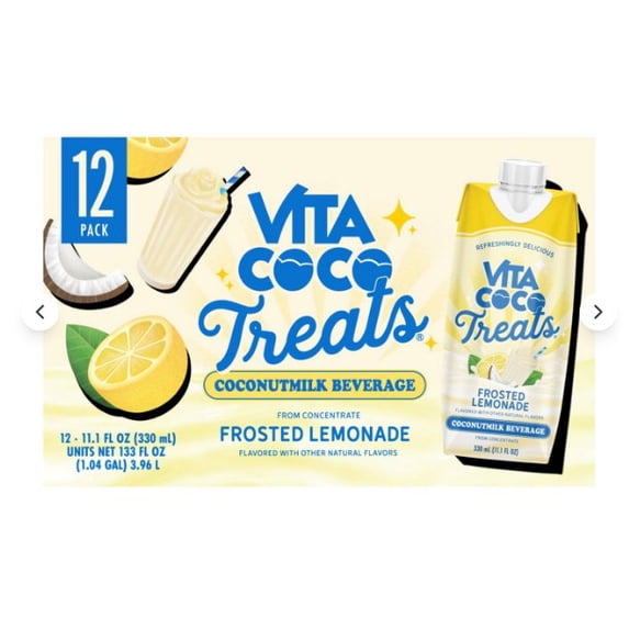 Vita Coco Treats Frosted Lemonade Coconutmilk Beverage, 12-Pack ...