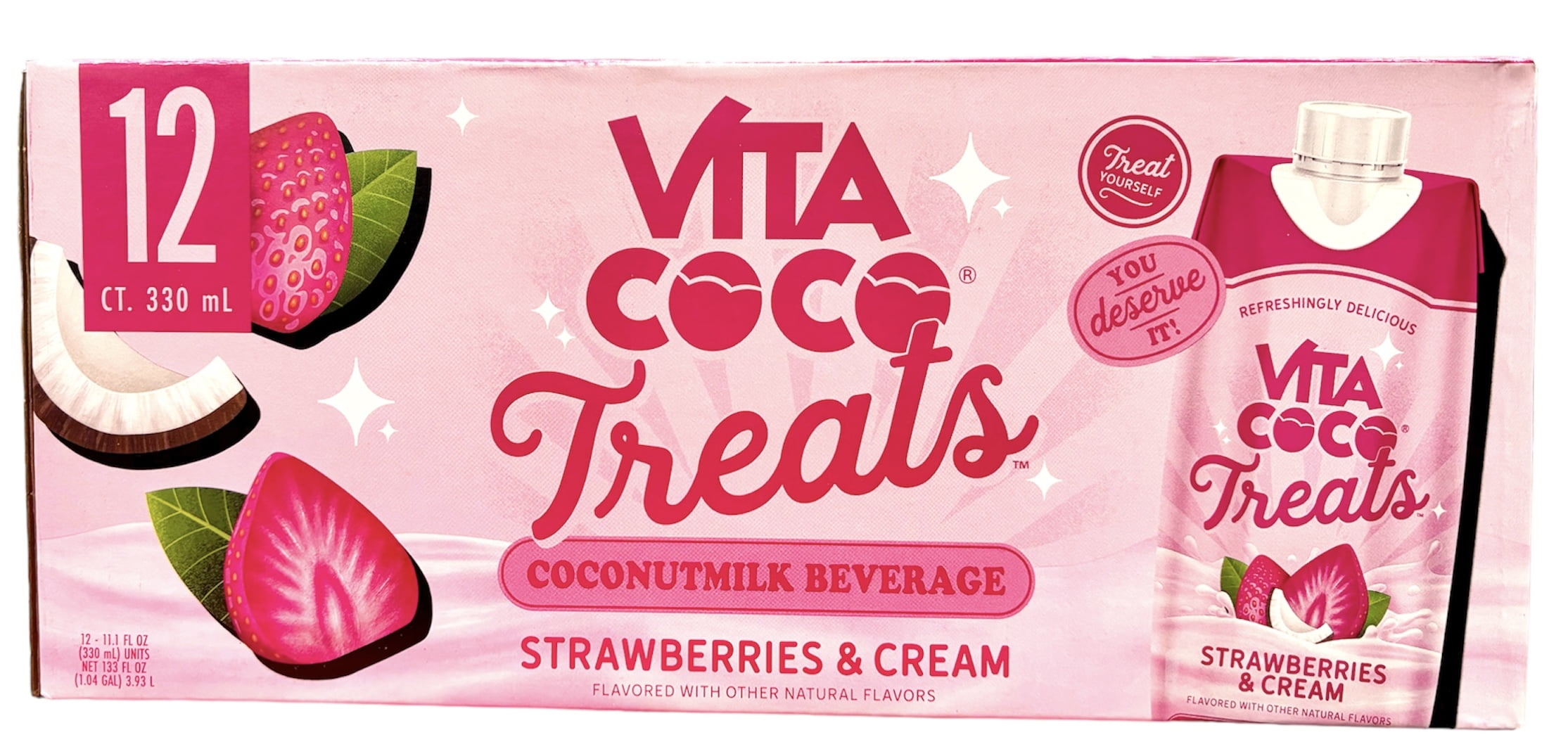 Vita Coco Strawberries and Cream Coconut Milk Beverage, 11.1 fl oz, Pack of 12 - Walmart.com