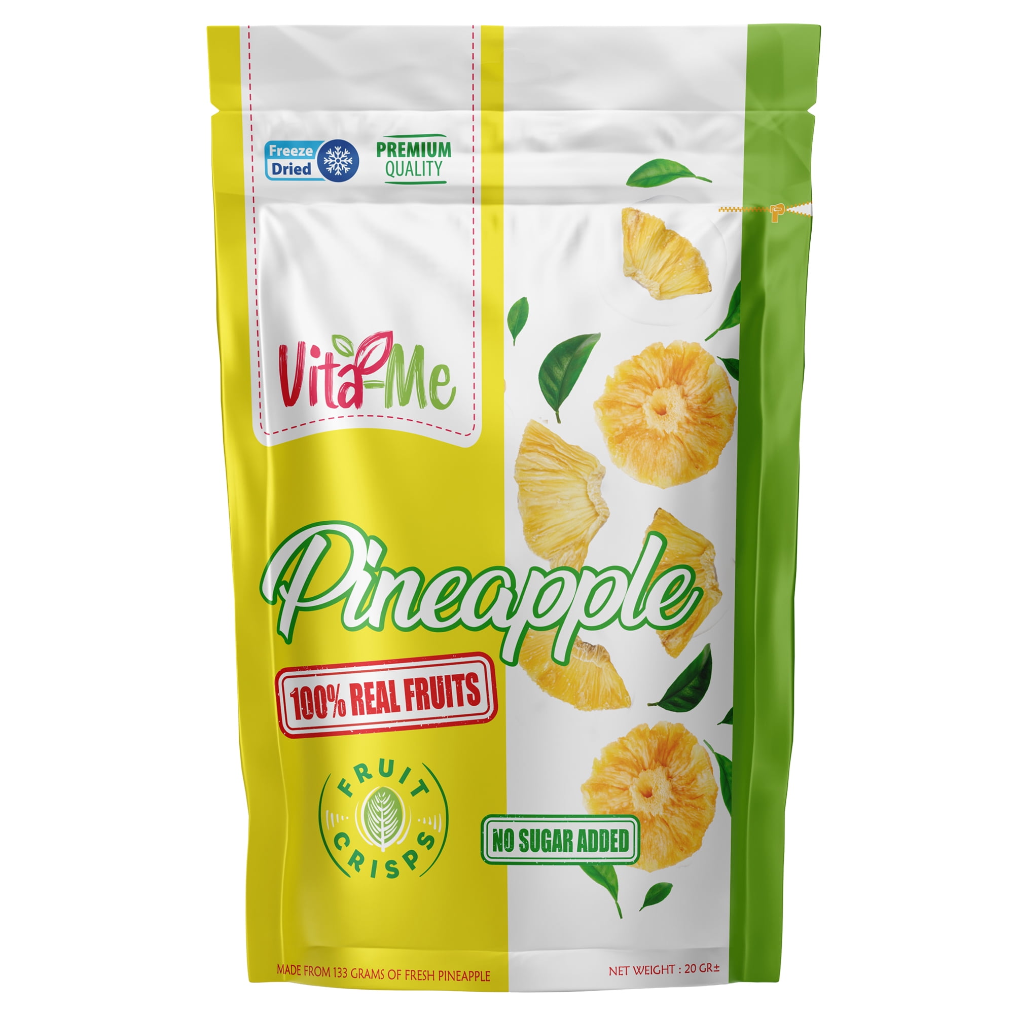 Vita-Me Freeze-Dried Crunchy Pineapple Snacks 20g-100% Natural-No Sugar ...